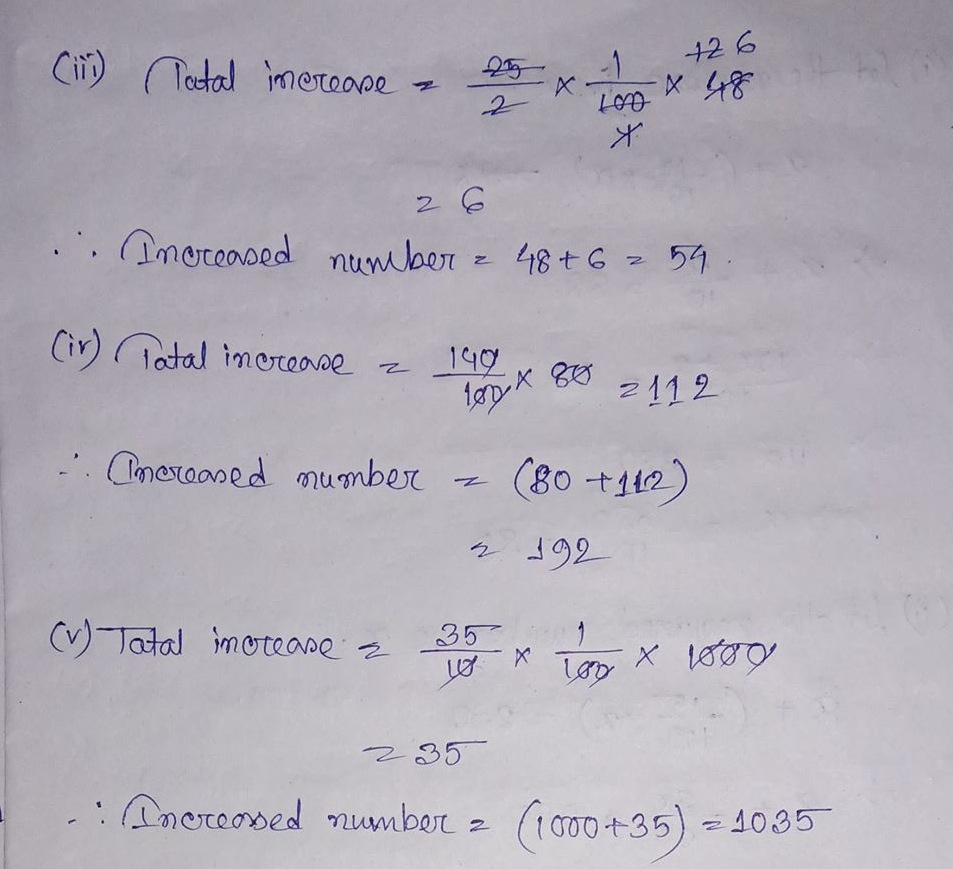 Selina Concise Class 7 Math Chapter 8 Percent And Percentage Exercise ...